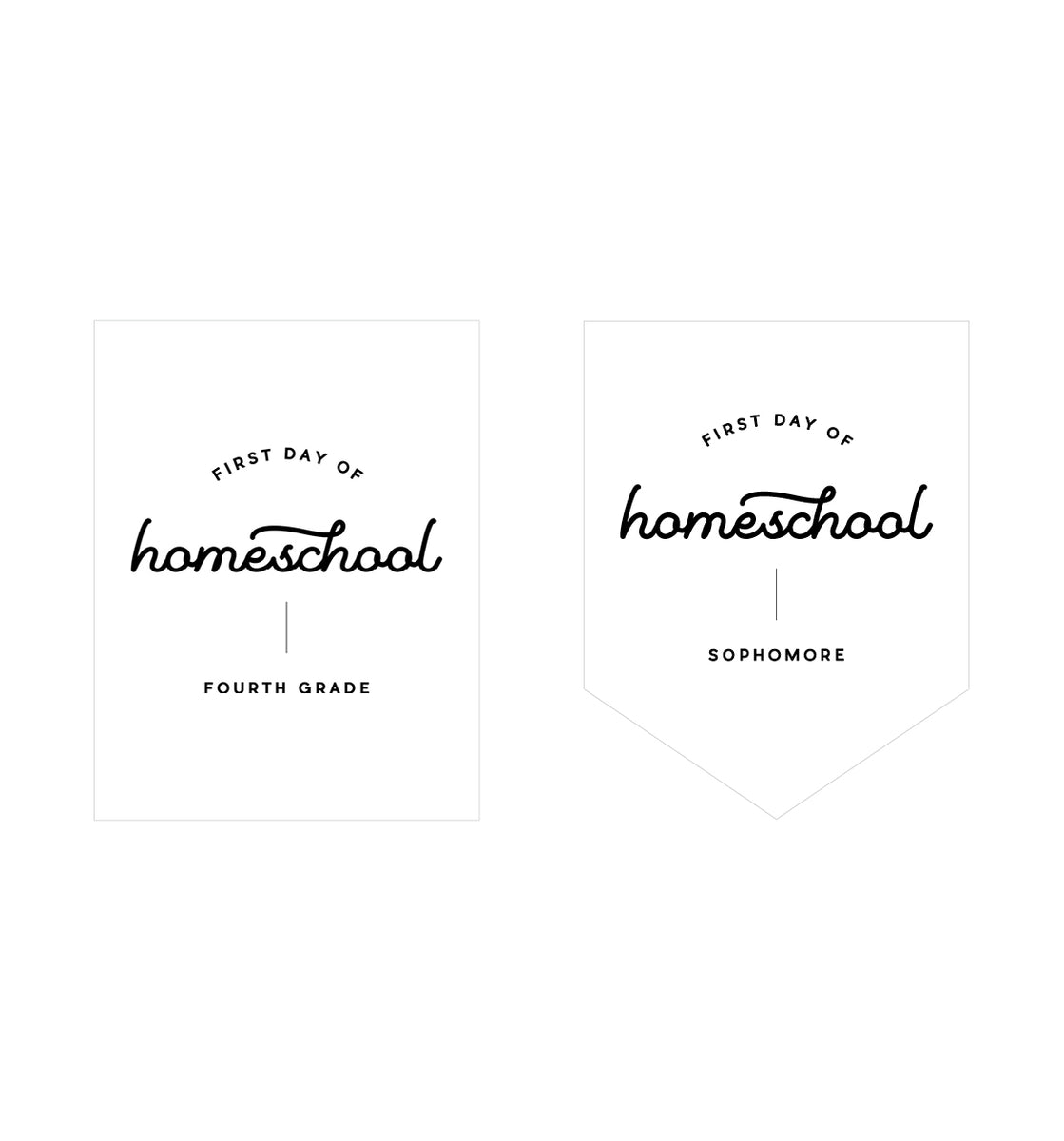 First day of School Signs + Banners – Pretty Paper and Company